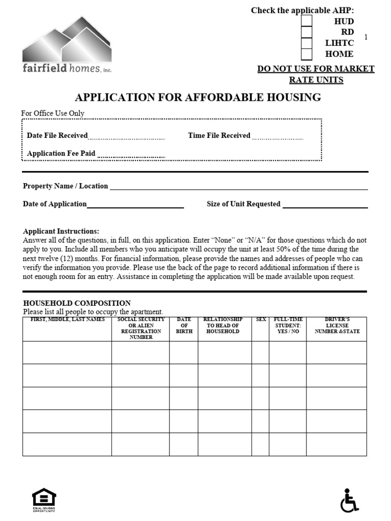 Application For Housing + Supplement - 10.06.2021 | PDF | Race And ...