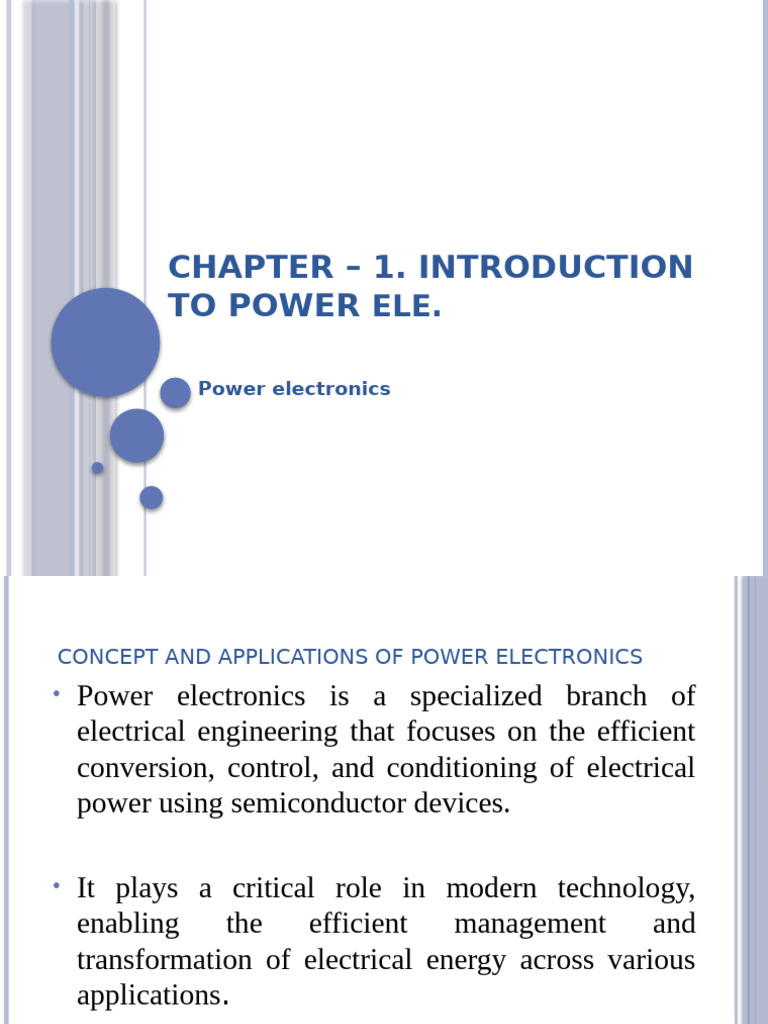 Chapter - 1 Power Electronics | PDF
