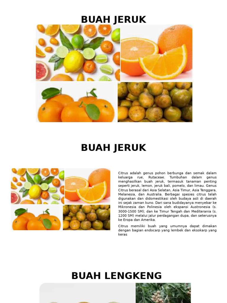 Macam Dan Jenis Buah Segar Beserta Penjelasannya | PDF