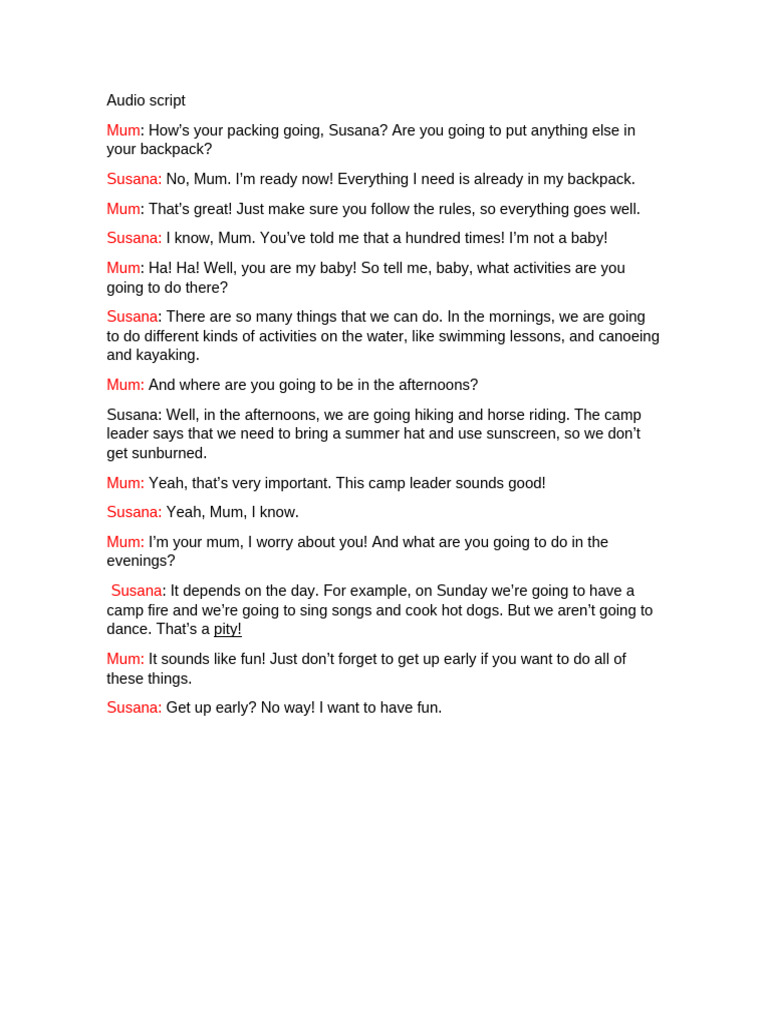 Audio Script | PDF