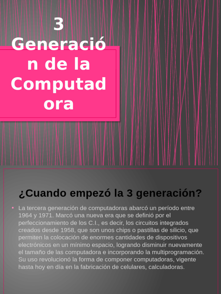 3 Generación de La Computadora | PDF
