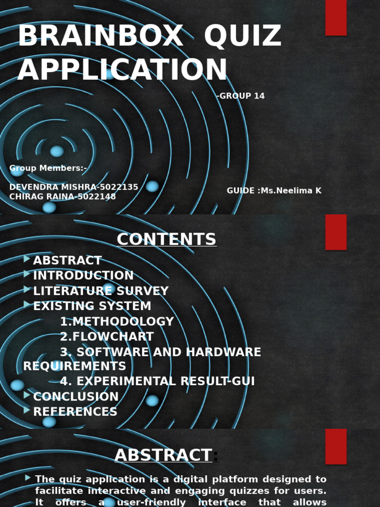 Brainbox Quiz Application - 5022148 | PDF