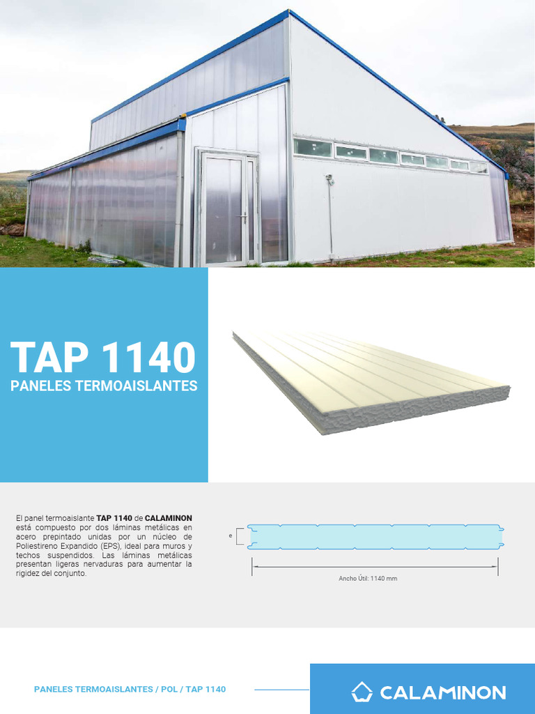 Calaminon-Panel Termoaislante Tap1140 Pol | PDF