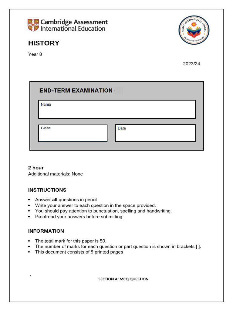 Year 8 History - edited | PDF