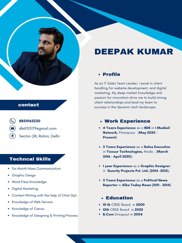Deepak Kumar CV | PDF