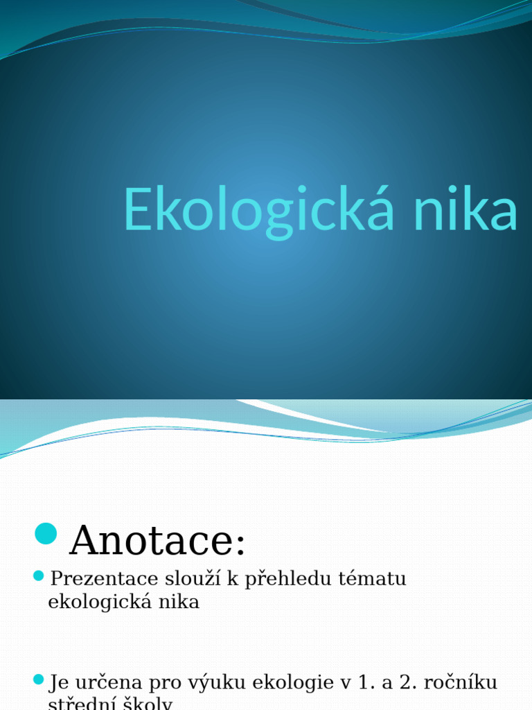 Ekologická Nika | PDF