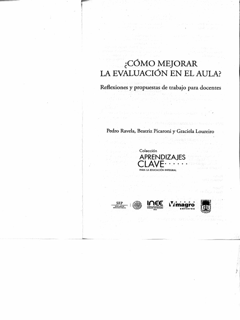 Como Mejorar La Evaluacion en El Aula | PDF