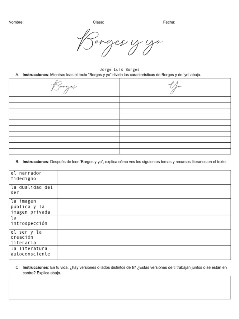 Borges y Yo | PDF