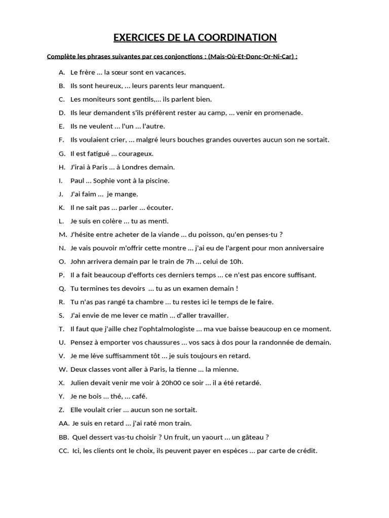 Yssr - EXERCICES DE LA COORDINATION | PDF