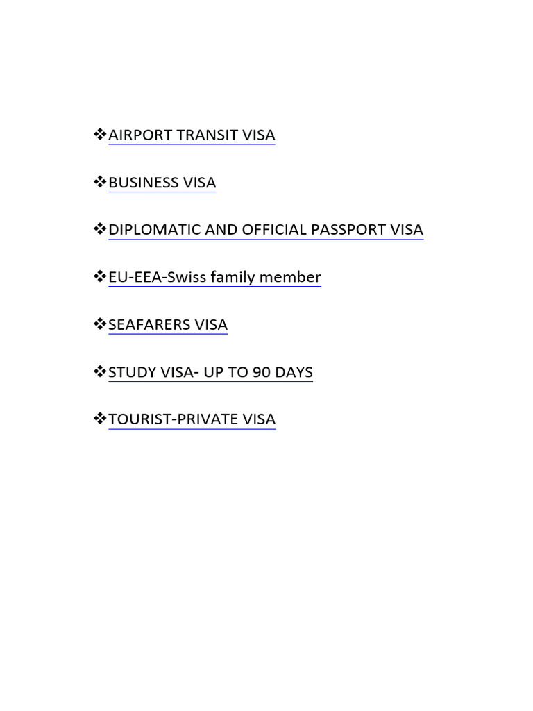 1 List Specific Documentation Requested. Schengen Visas | PDF