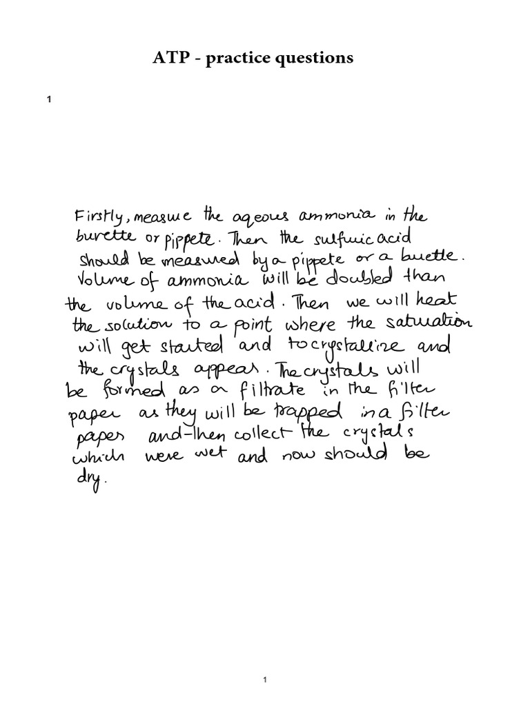 ATP Questions | PDF