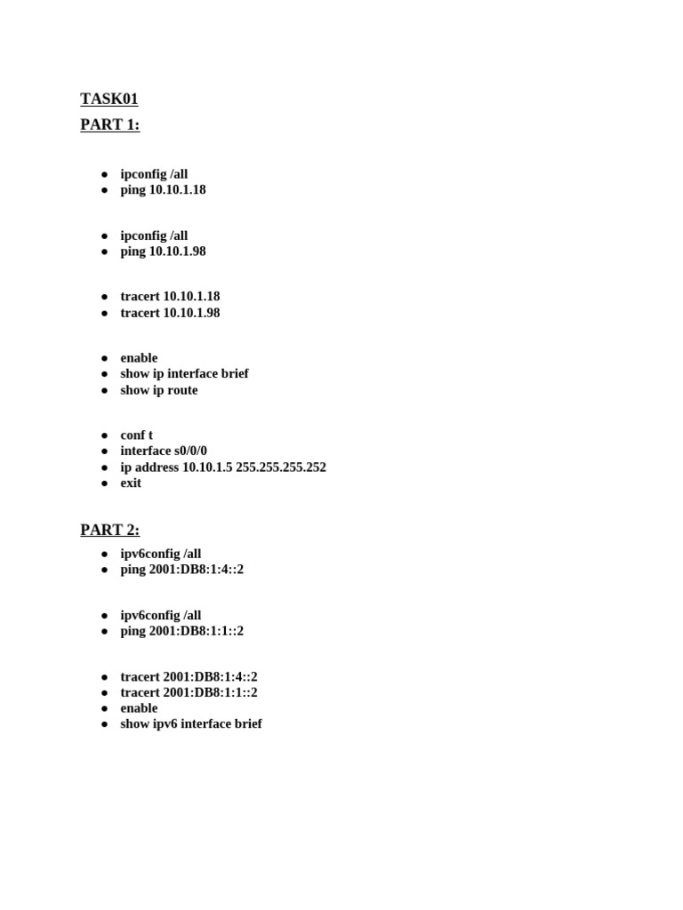 LAB04 Commands | PDF