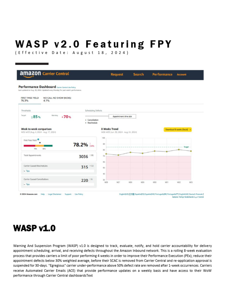 WASP 2.0: New Carrier Performance Metrics | PDF | Finance & Money ...