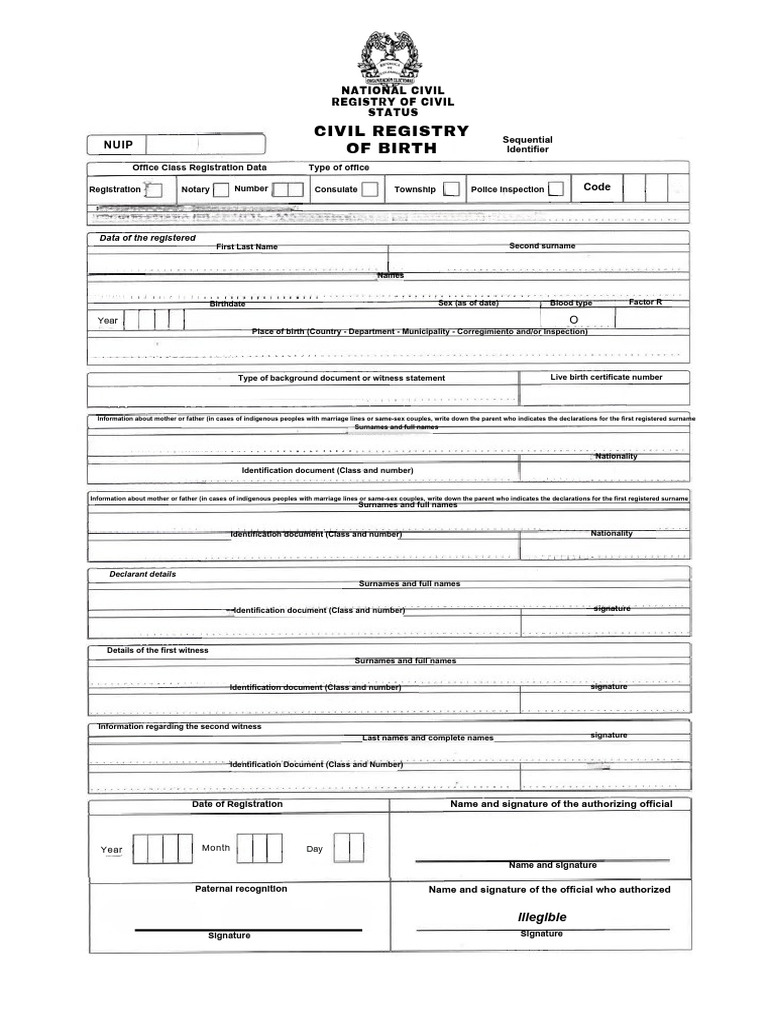 BIRTH CERTIFICATE English | PDF