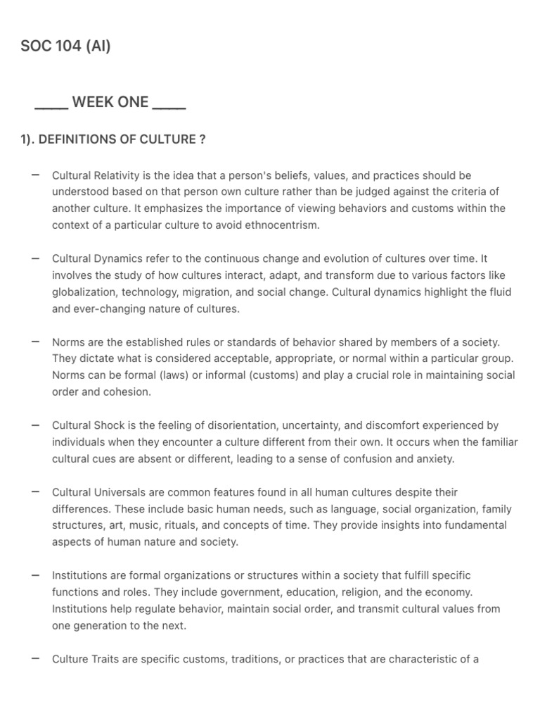 Soc 104 (Ai) | PDF