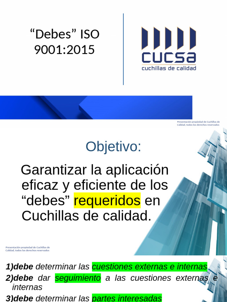 Debes Iso 9001 Cucsa | PDF