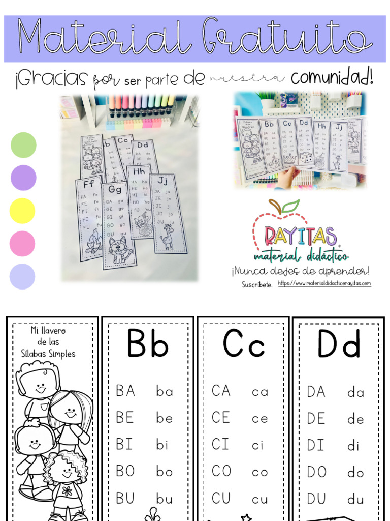 Mi Llavero de Las Silabas Simples y Trabadas | PDF