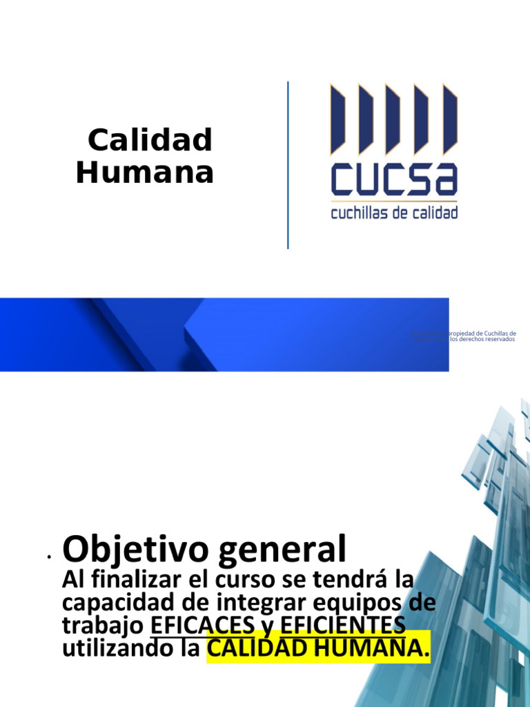 Calidad Humana Cucsa | PDF