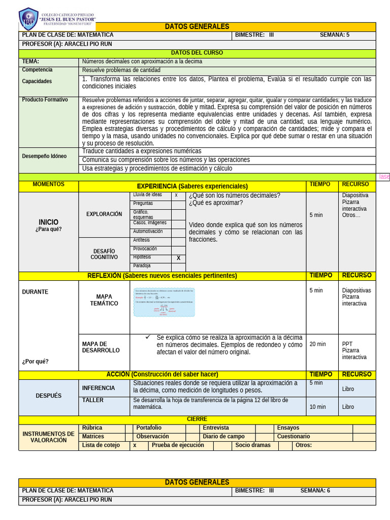 PC MAT S5 Y S6 CUARTO GRADO III BIM 2024 | PDF