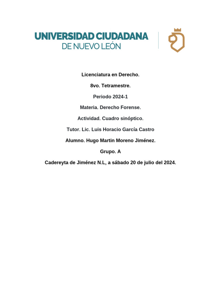 Cuadro Sinoptico Pag 323 A La 346 | PDF