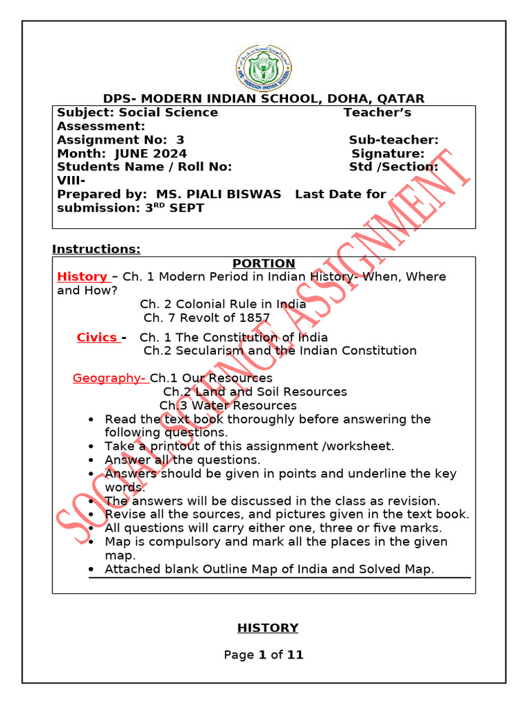 History Assignment | PDF