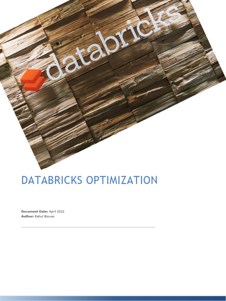 Document On Databricks Optimization Techniques | PDF
