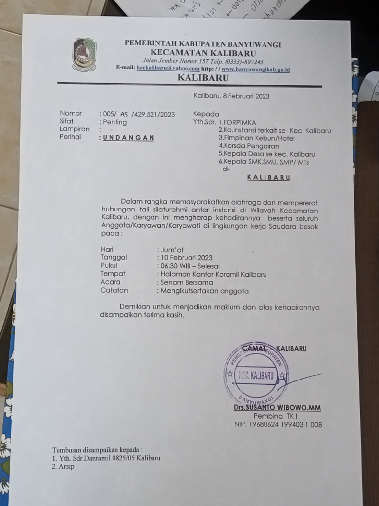 Undangan Senam | PDF