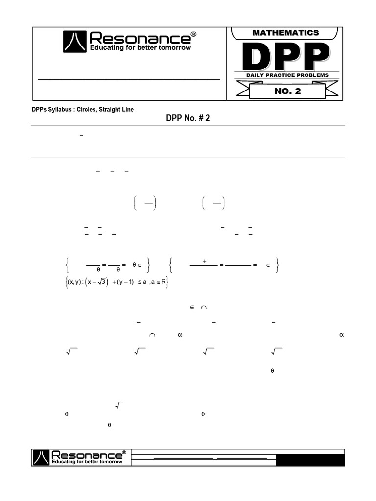 Revision Dpp-2 Mathematics | PDF