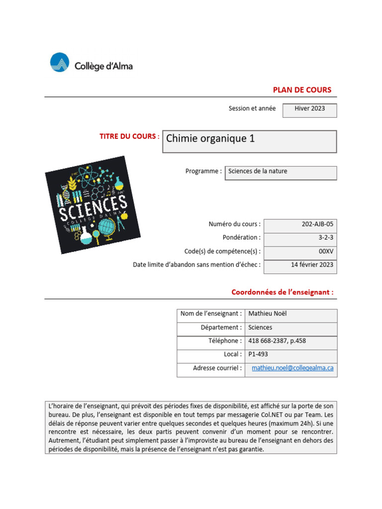 H2023 202AJB05 Plan de Cours | PDF