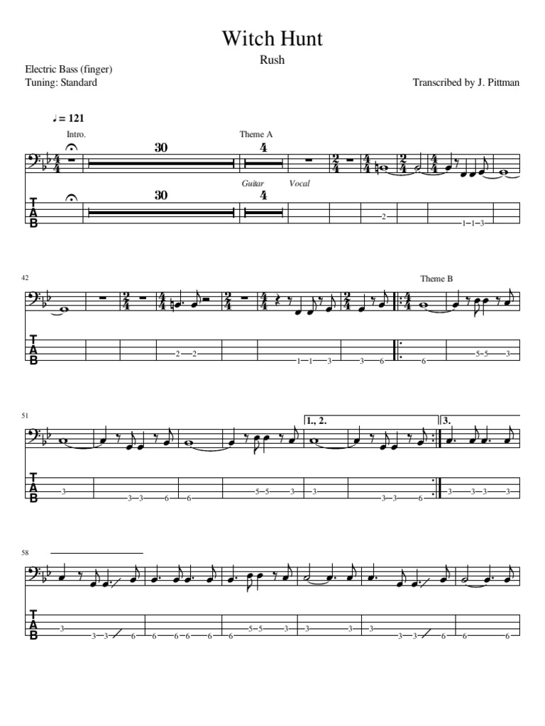 Rush - Moving Pictures - 06 Witch Hunt | PDF | Musical Instruments ...