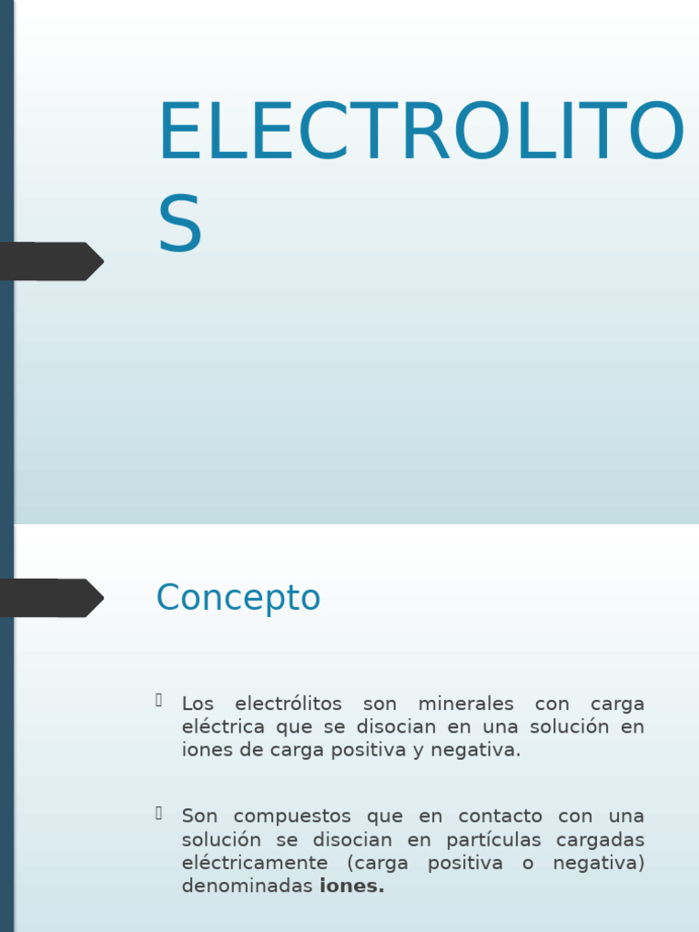 Electrolitos | PDF