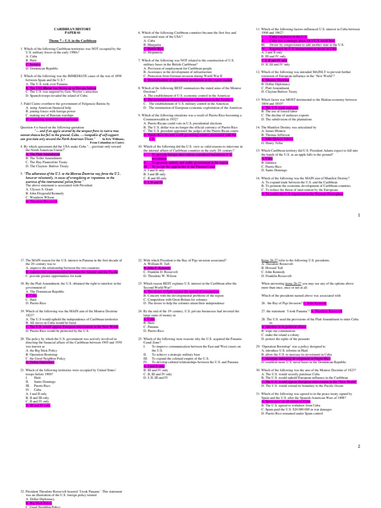 Hist MCQ Theme 7 | PDF