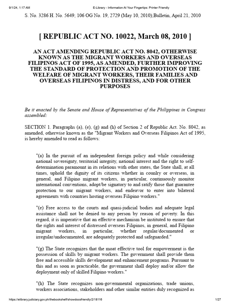 Ra 10022 | PDF