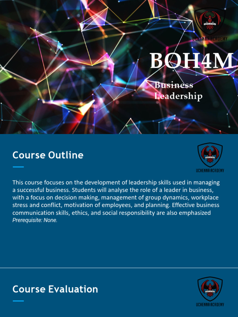 BOH4M 1 Leadership Week 1 | PDF