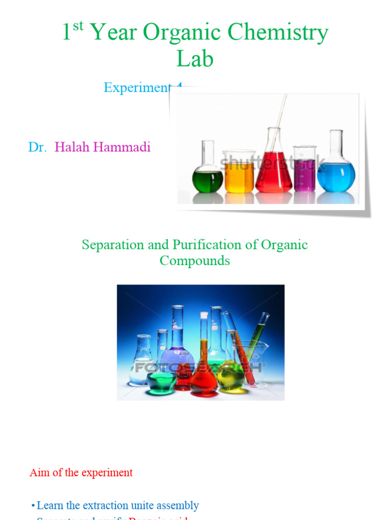 Organic Chemistry Lab Experiment 4 | PDF