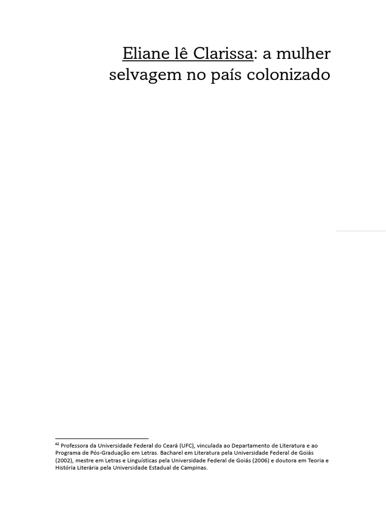 Honorato, Eliane Le Clarissa | PDF