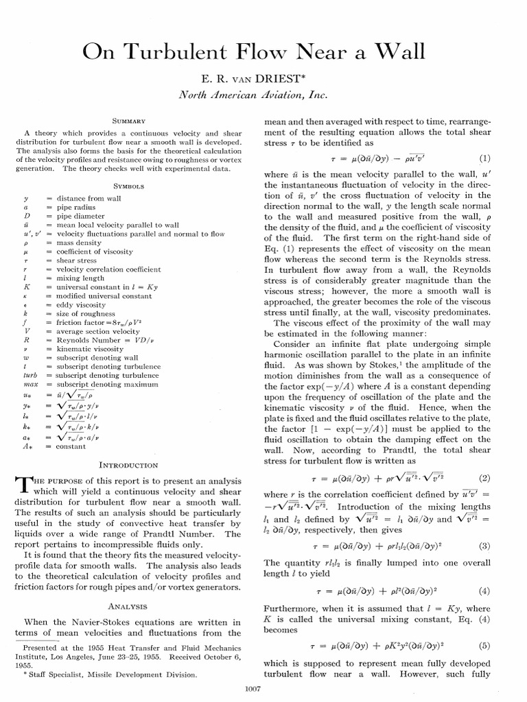 Van Driest1956 | PDF