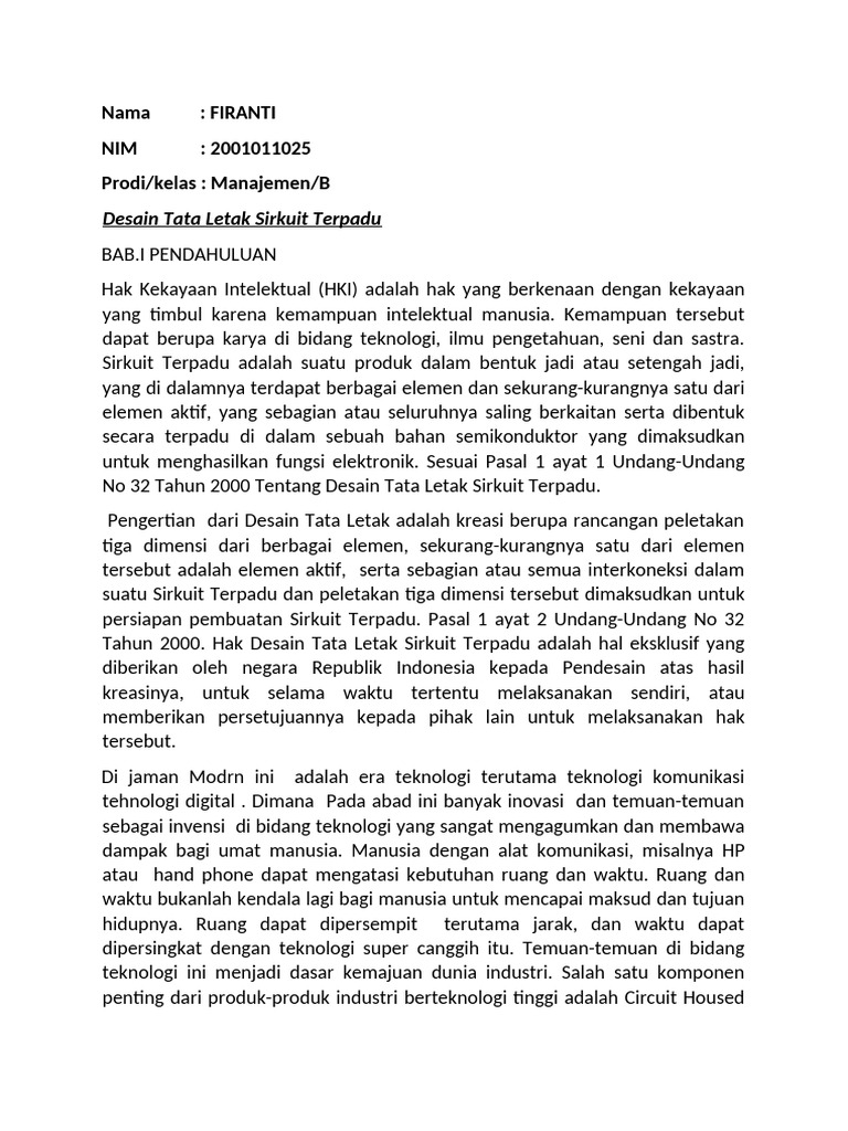 Desain Tata Letak Sirkuit Terpadu | PDF