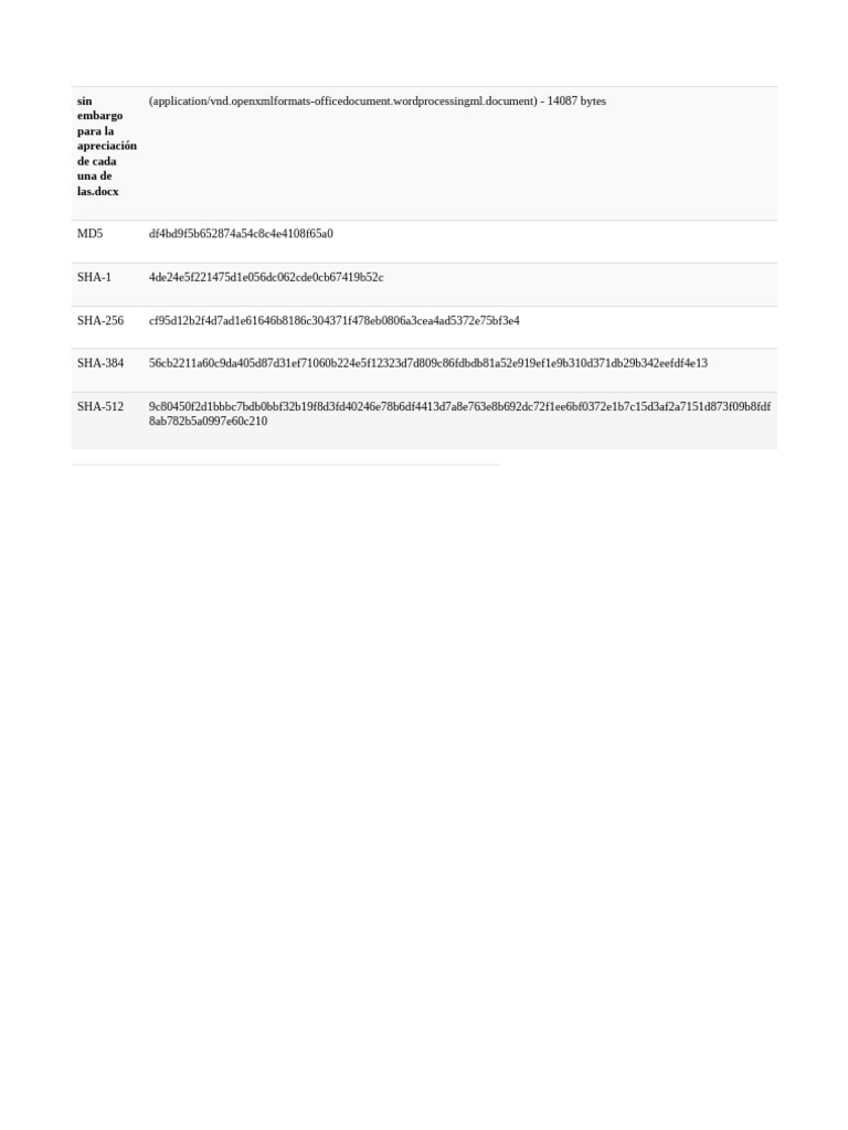 Documento Md5 MJ | PDF