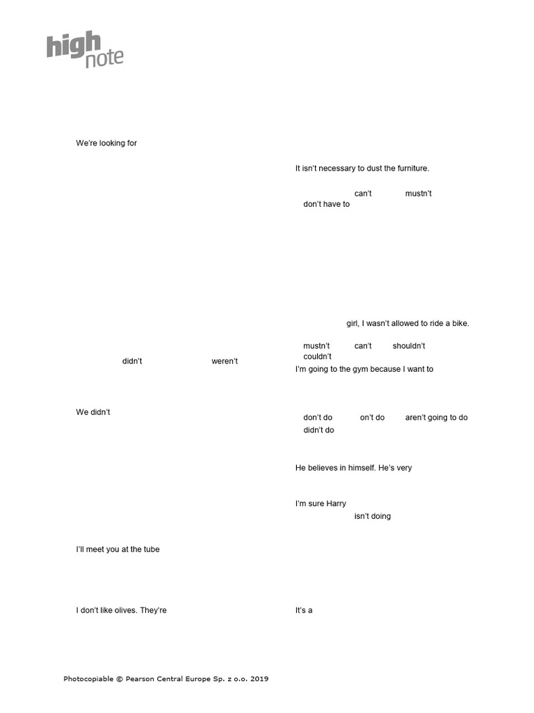 Focus 3 Placement Test Sample | PDF