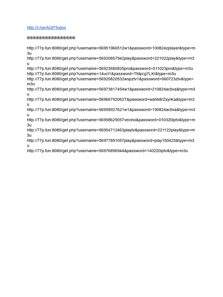 12 Listas M3u 77p.fun | PDF