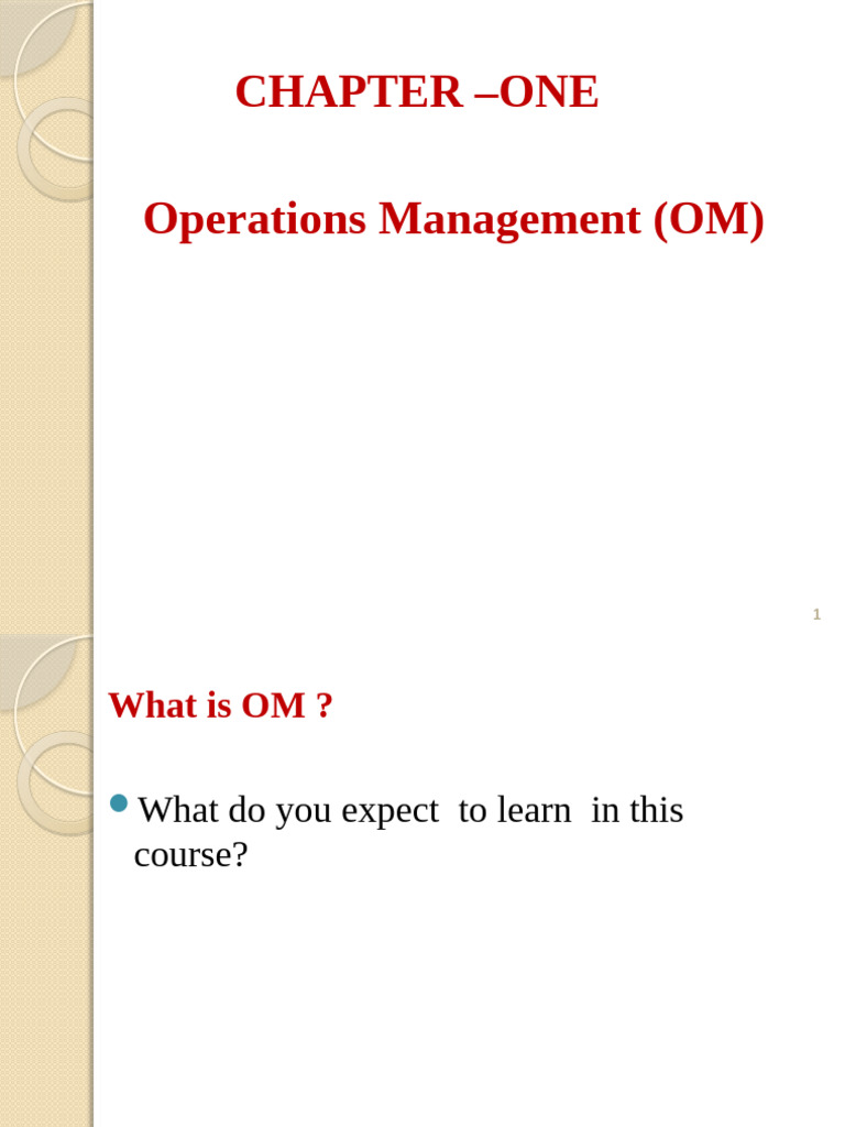 Om CH - 1 | PDF
