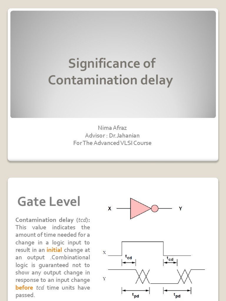 Significance of Contamination Delay: Nima Afraz Advisor: DR - Jahanian ...