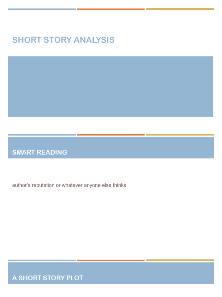 Short Story Analysis Guide | PDF | Narration | Plot (Narrative)