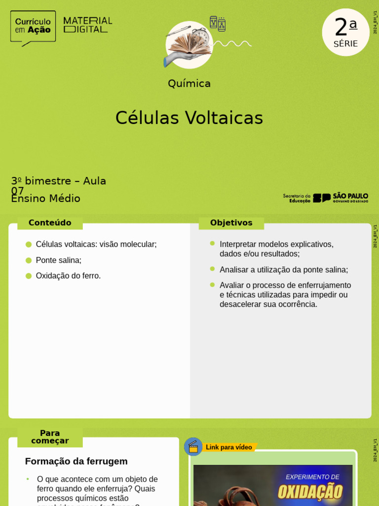 Aula 7 - Células Voltaicas | PDF