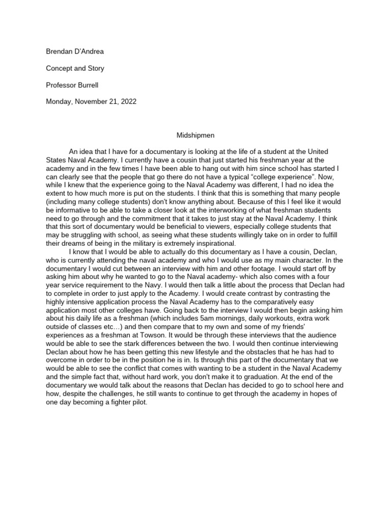 concept and story_ Documentary Treatment | PDF