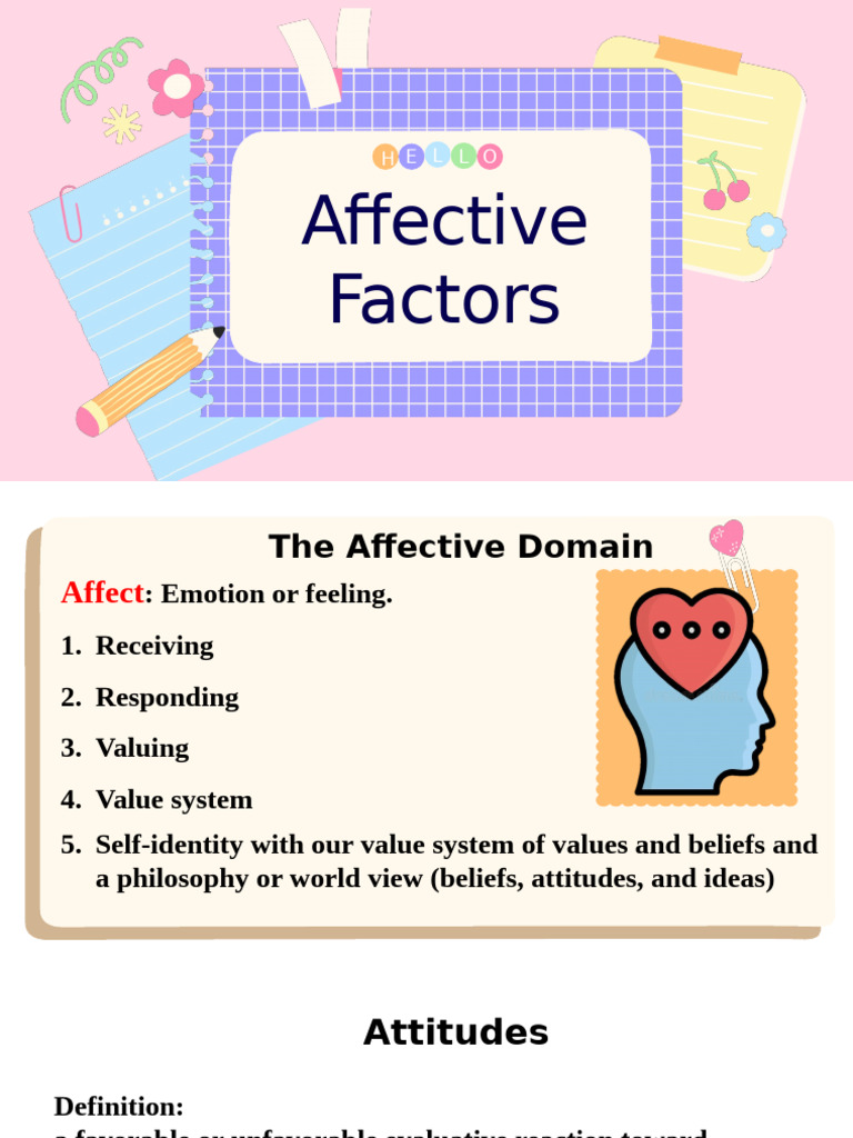 Affective Factors - Spring 24 | PDF