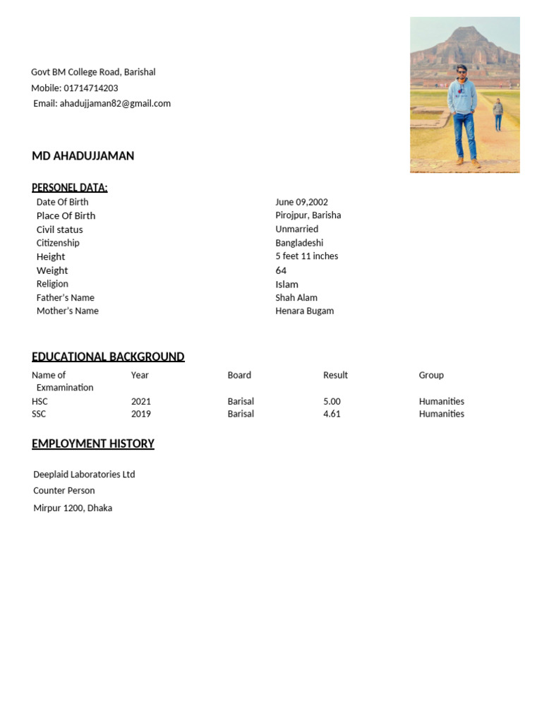 CV AHAD New | PDF