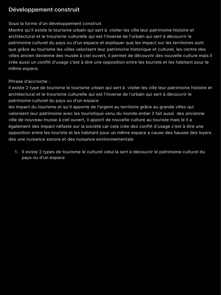 Développement Construit | PDF