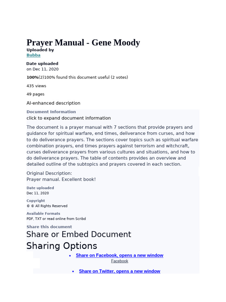 Prayer Guide 1 | PDF